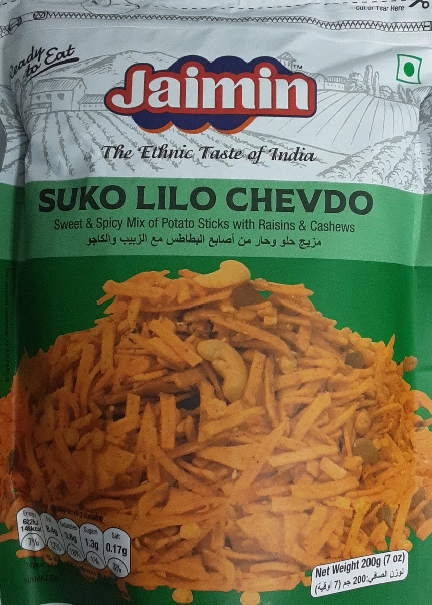 Jaimin Suko Lilo Chevdo 200gms – Spicebazar